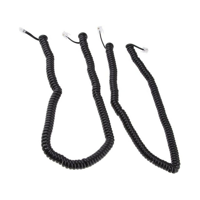 2x Telephone Cords Telephone Handset Cord Spiral .4 Feet - Walmart.com