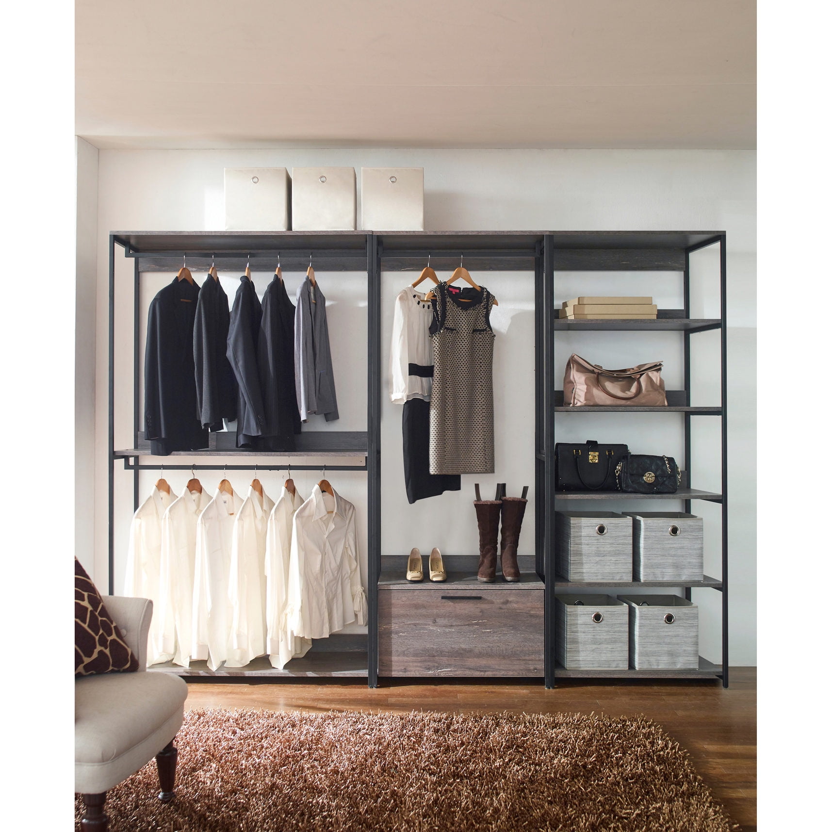 2x Thicker Edges, Melamine Main Material / Sturdy Walk - in Closet ...