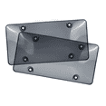 2x Unbreakable Car Tinted Smoked License Plate Shield Cover for Medium ...