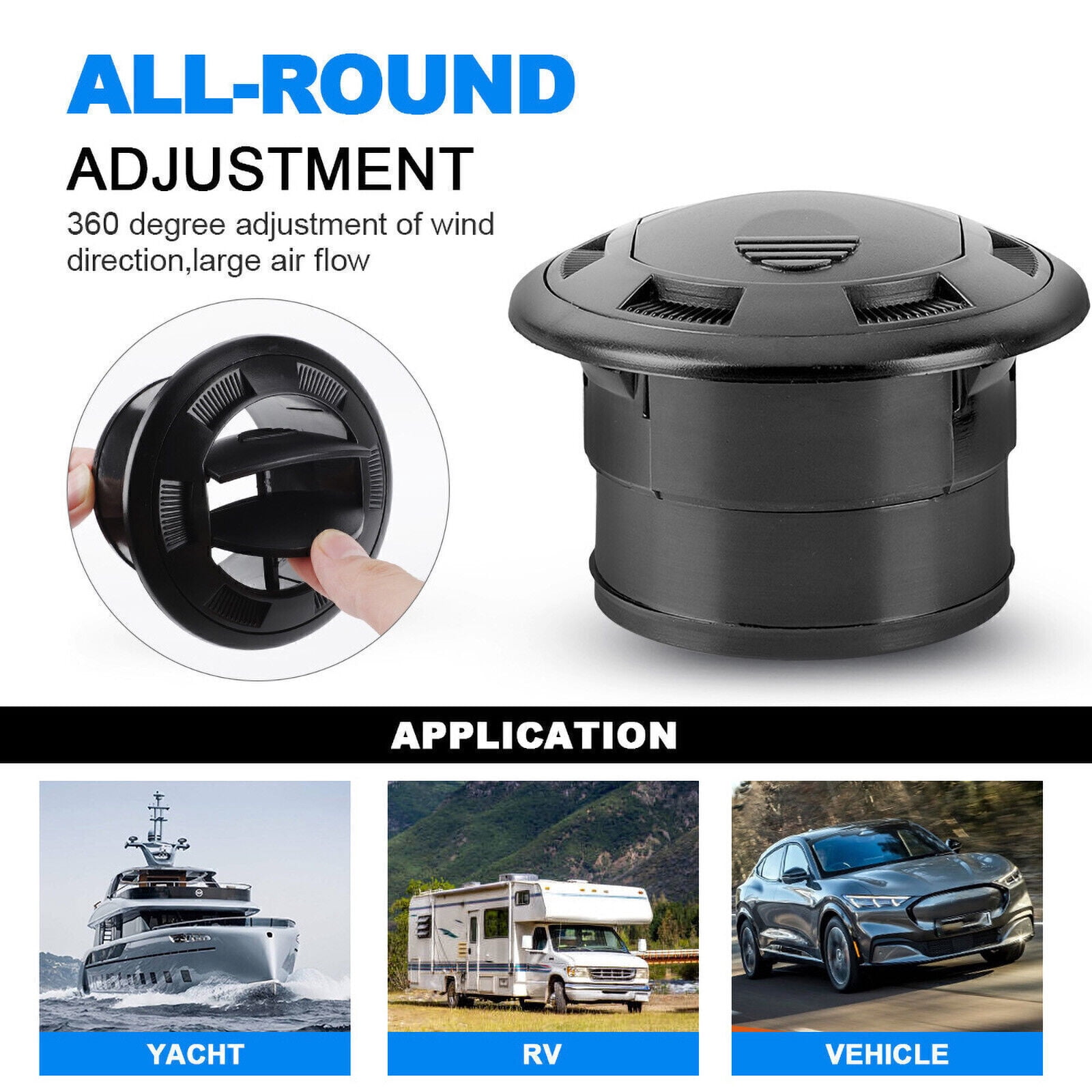 2x Vehicle Air Outlet 75mm Outlet Vent for Auxiliary Heating Heater ...