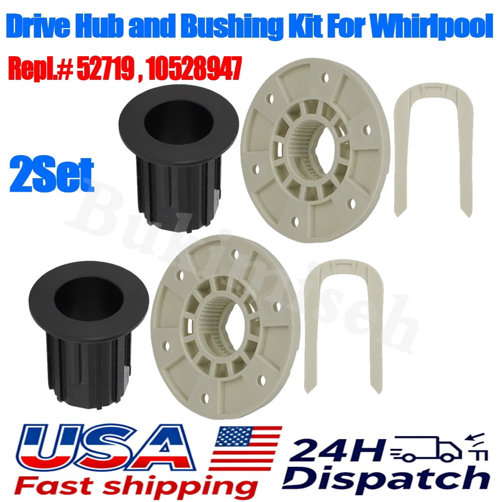 2x Washer Basket Driven Hub Bushing Kit 52719 For Whirlpool Machine Hub ...