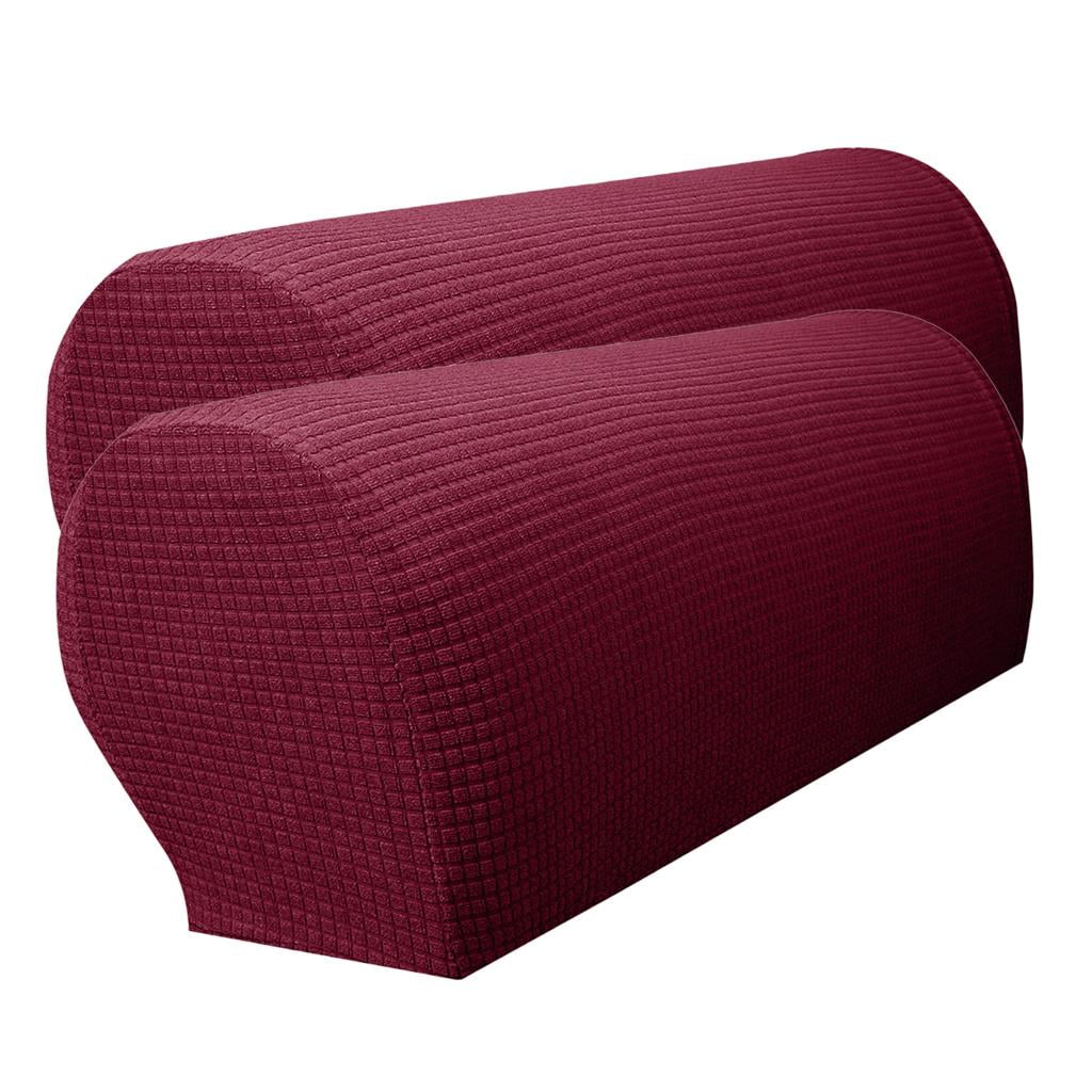 2x Water Armrest Spandex Stretch Arm Cover for Recliners Burgundy ...