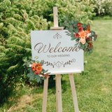 2x Wedding Arch Flowers Artificial Rose Flower Swag Decorative Green ...