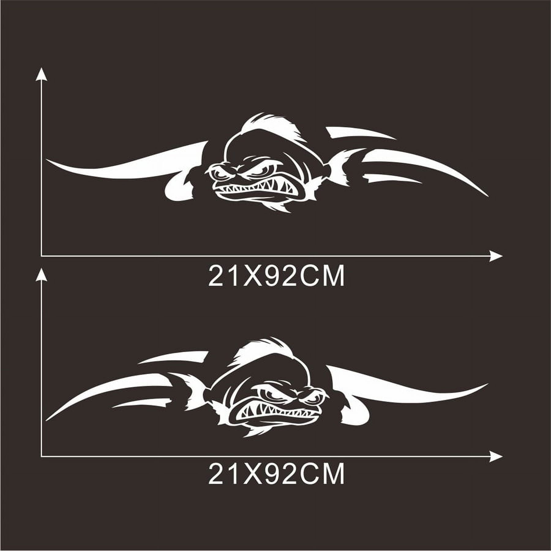2x White Fish Boat Yacht Sticker Vinyl Graphics Decals Body Decor Trim ...