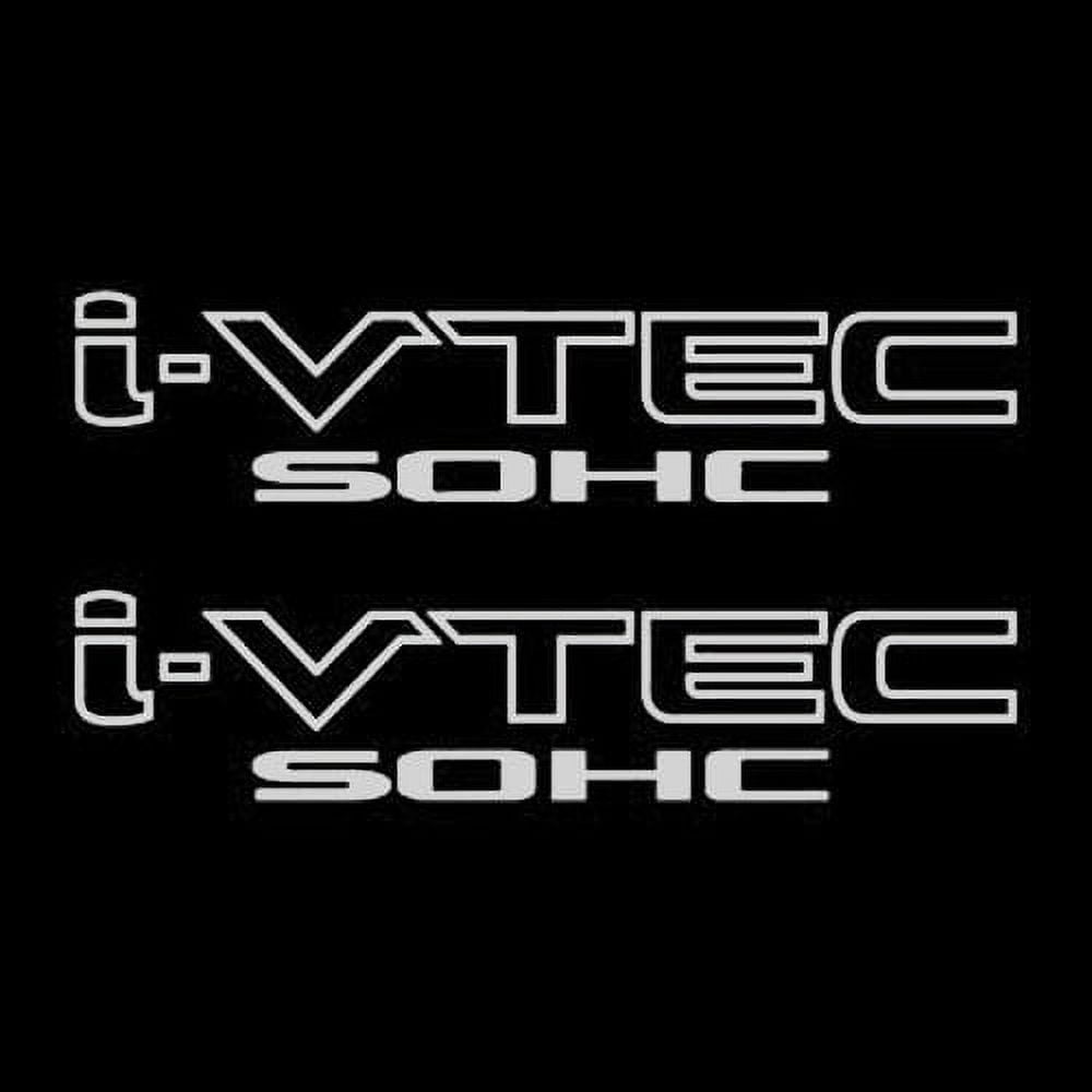 2x White i-VTEC SOHC Vinyl Decal Stickers Emblem Honda Acura ivtec ...