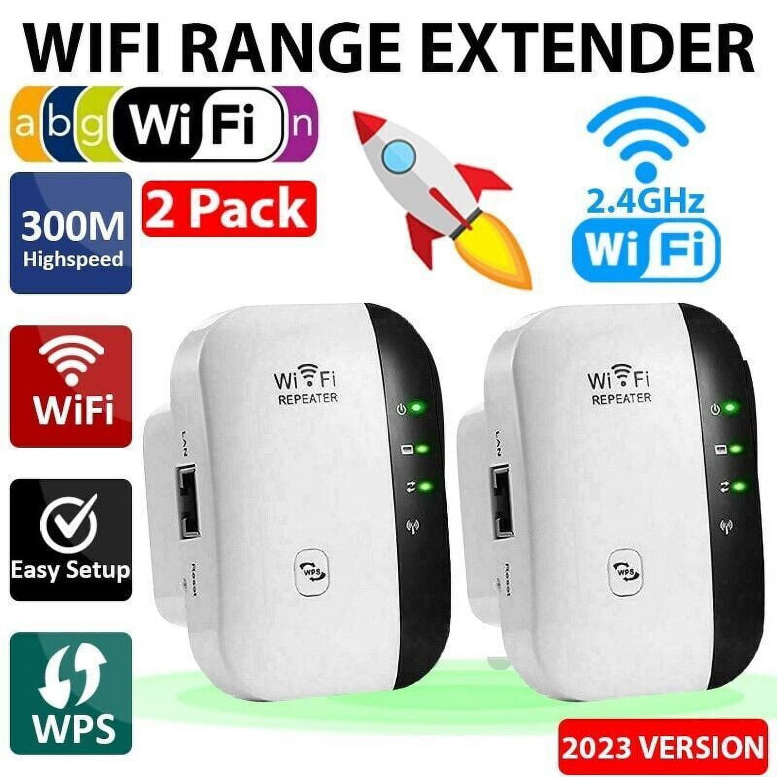 2x WiFi Extender, Signal Booster Up to 3000 sq.ft and 25 Devices ...