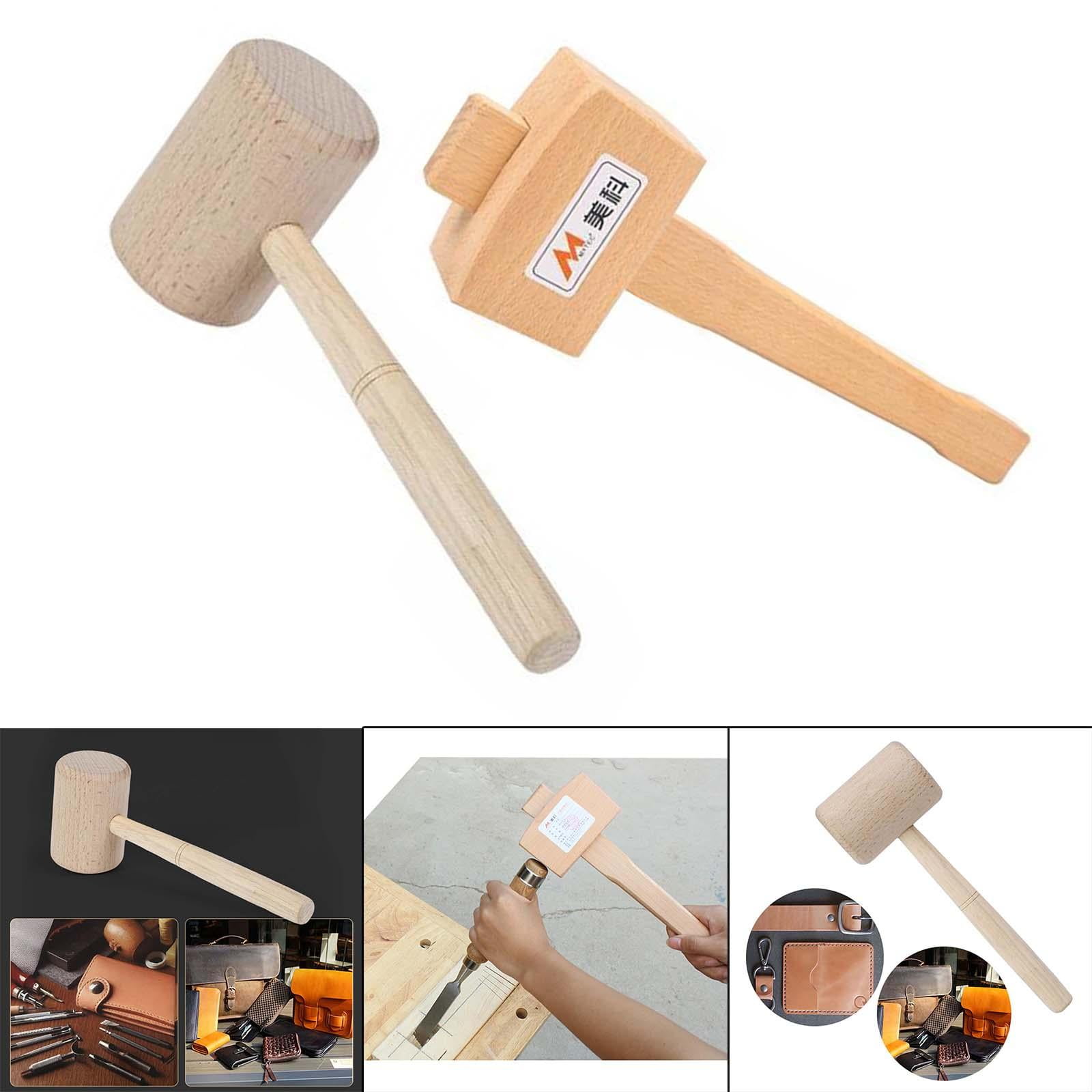2x Wooden Mallet Beechwood Anti Shedding Hand Tool for Woodworking ...