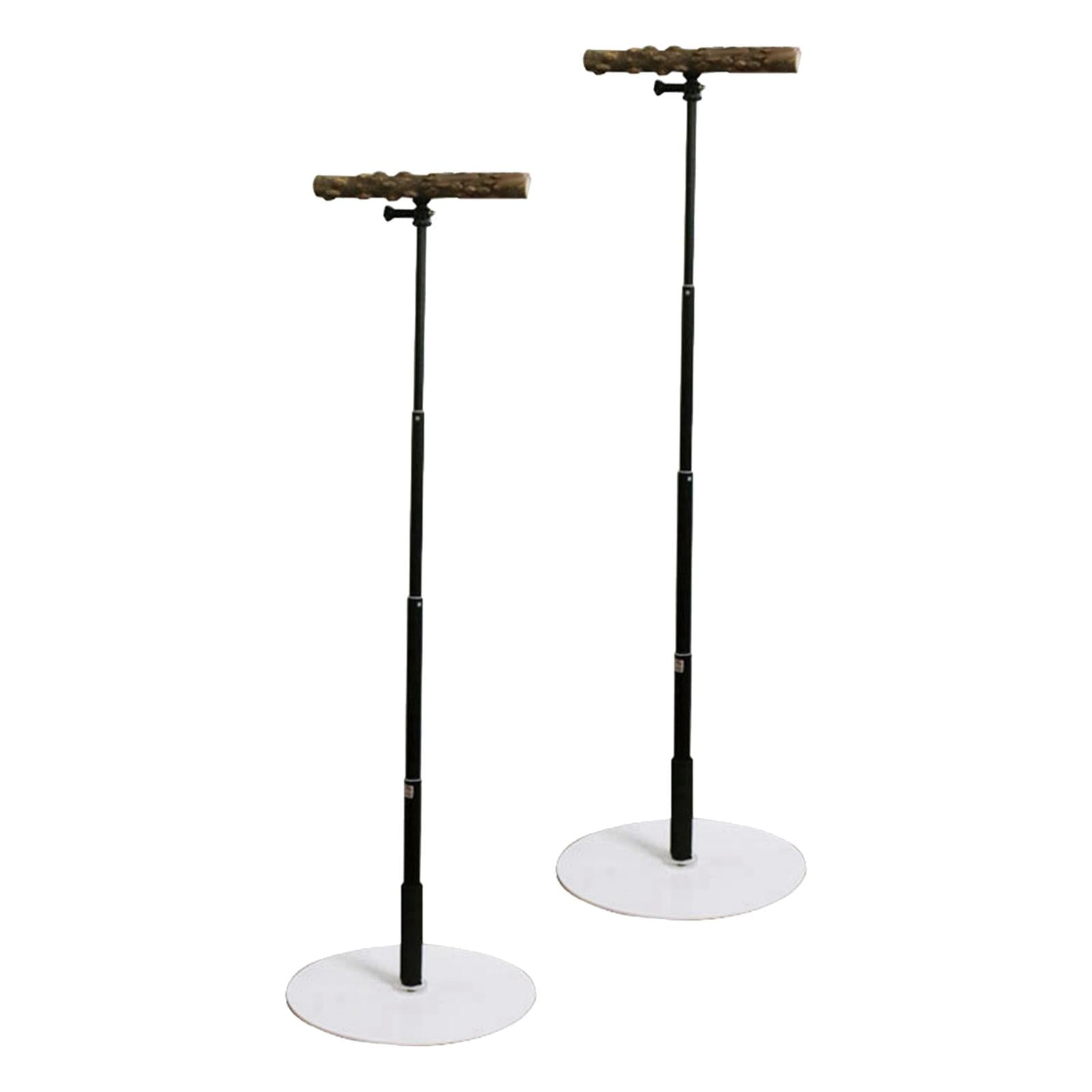 2x Wooden T Stand Parrot Training Playing Cage Bird Perch for Conures ...