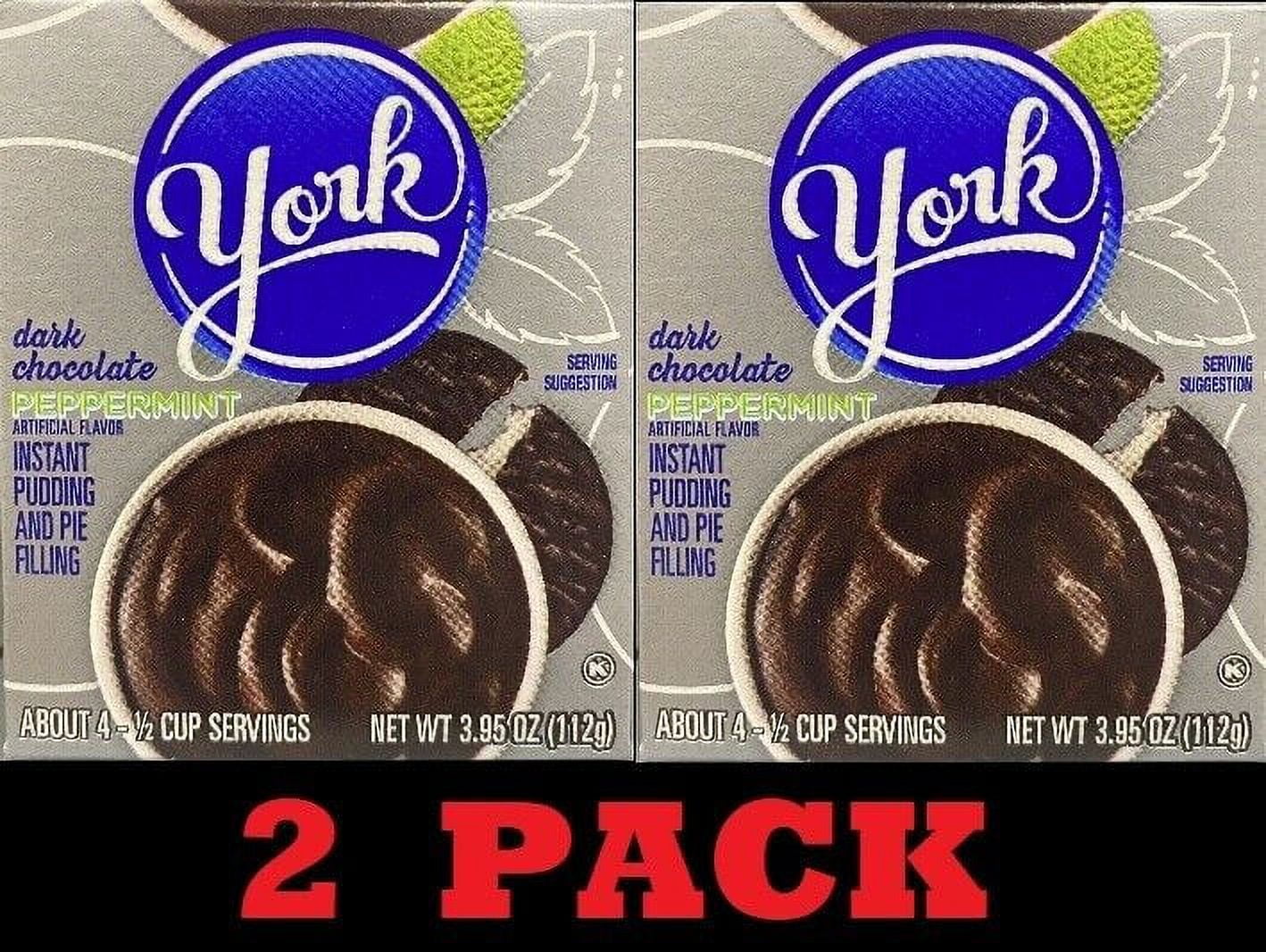 2x YORK Dark Chocolate Peppermint Instant Pudding & Pie Filling Mix 3 ...