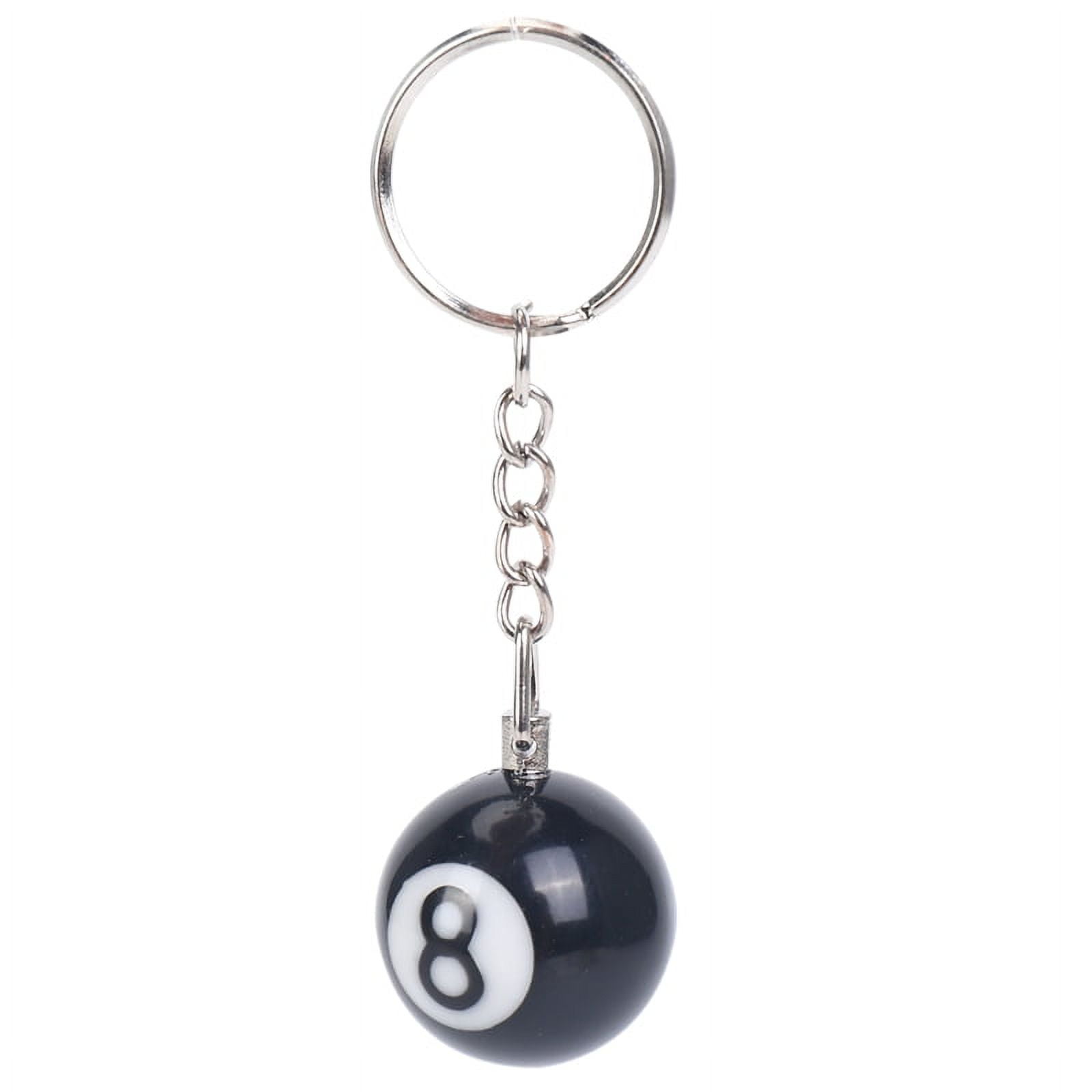 2x billiard ball key chain ring happy No. 8 - Walmart.com