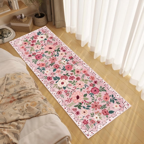 2x10 Kitchen Runner Rug For Hallway Washable With Non Sliping Low Pile ...