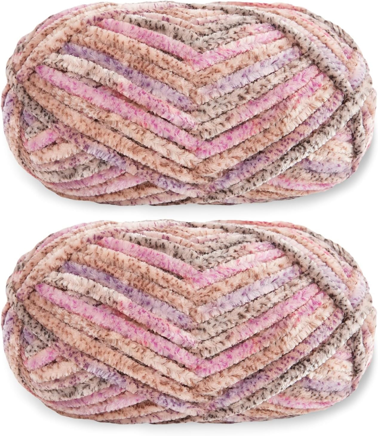 2x100g Velvet Yarn Crocheting Fuzzy Yarn, Premier Plush Parfait Chunky ...