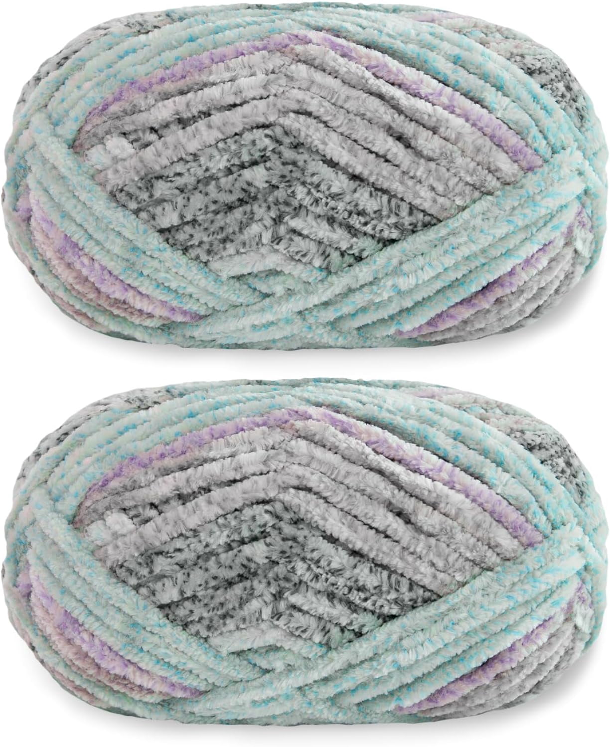 2x100g Velvet Yarn Crocheting Fuzzy Yarn, Premier Plush Parfait Chunky ...