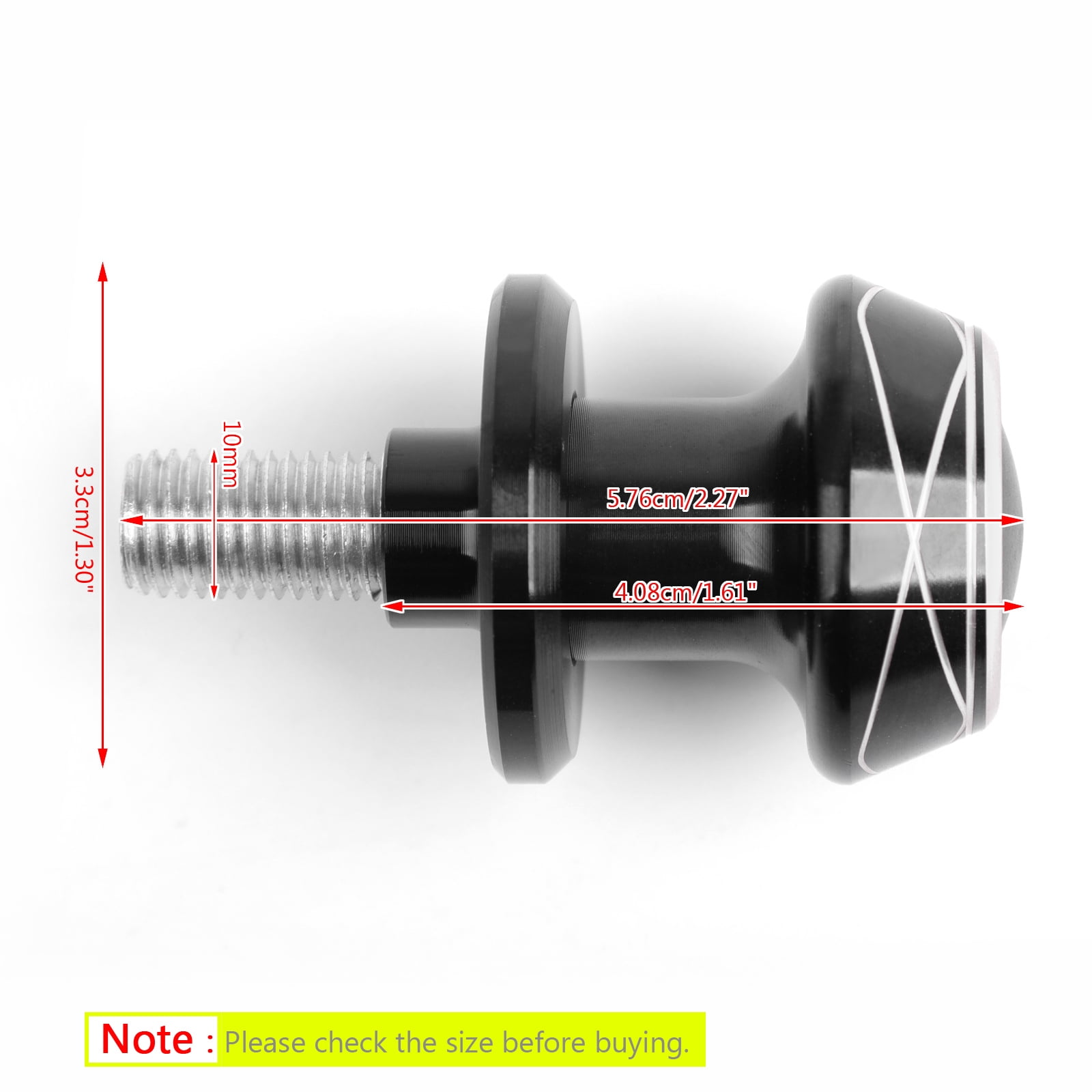 2x10mm CNC Swingarm Sliders Silver For KAWASAKI ZX10R Z800 Z1000 ...