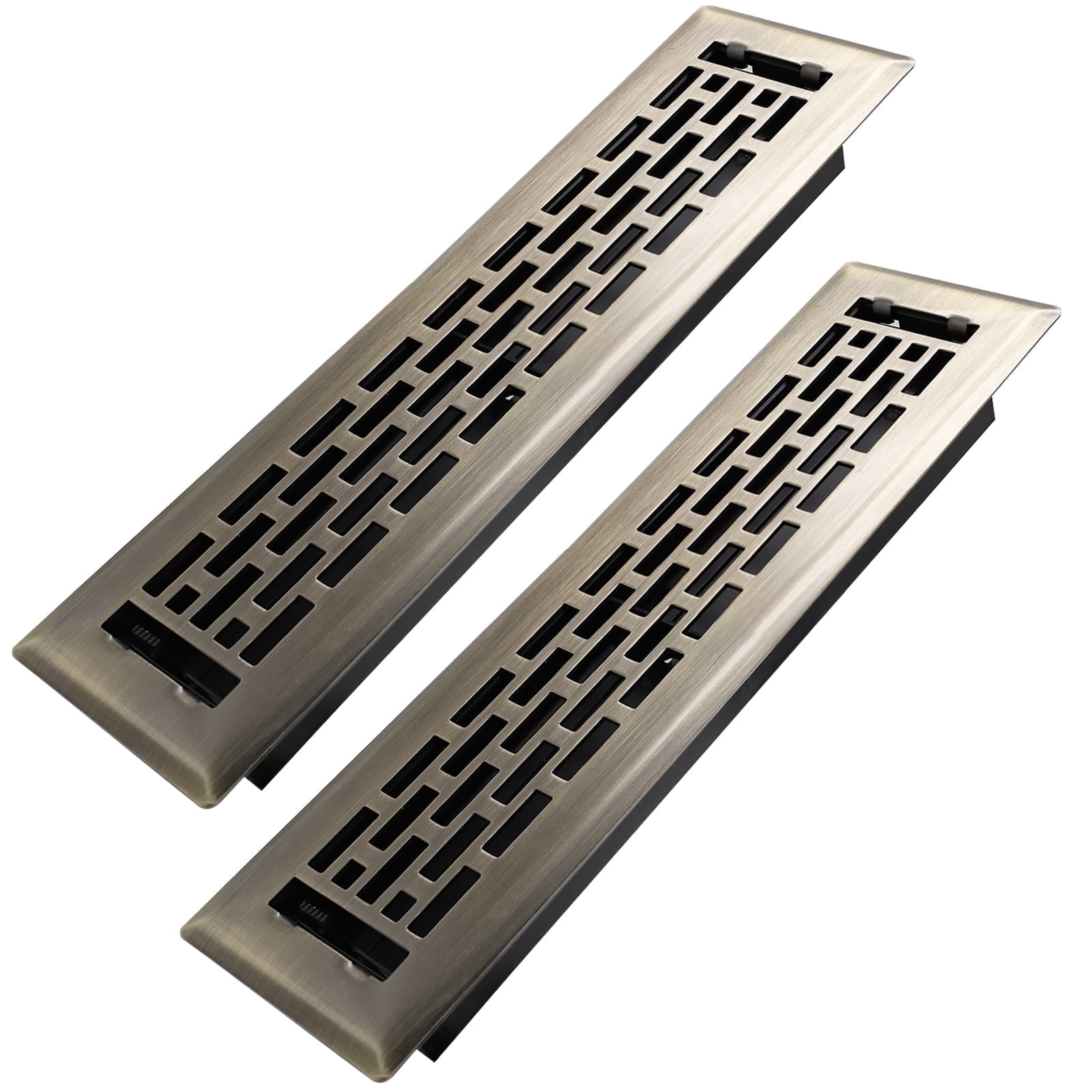 2x12 inches 2-Pack Steel Heavy-Duty Walkable Floor Register with ...