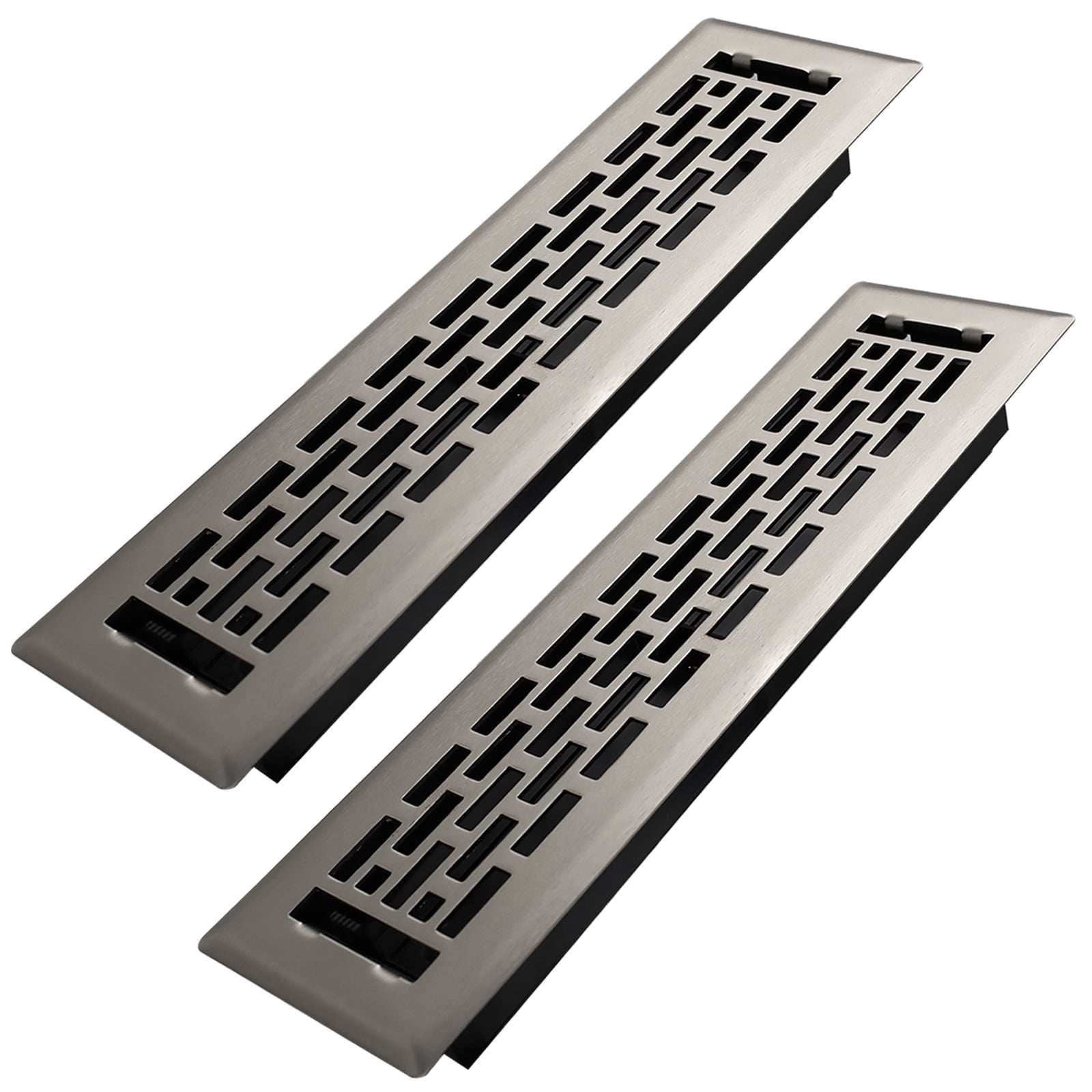 2x12 inches 2-Pack Steel Heavy-Duty Walkable Floor Register with ...