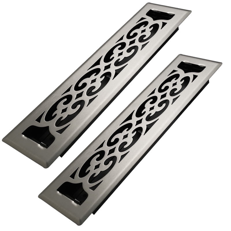 2x12 Inches 2 Pack Heavy Duty Walkable Floor Register Easy Adjust Air ...