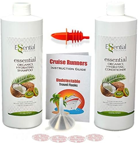 2x17.3oz Rum Runners for Cruise Liquor Smuggle Bottle Empty Shampoo ...