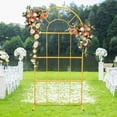 2x1m Wedding Arch Backdrop Stand,Gold Metal Arch Backdrop Stand,Heavy ...