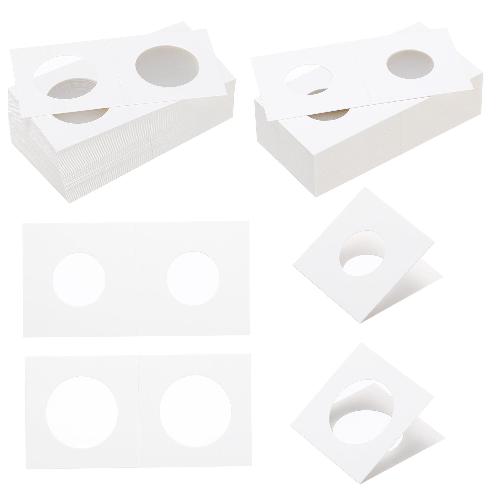 2x2 Coin Flips 100 Pack 23/31.5mm Cardboard Coin Holder Paper Coin ...