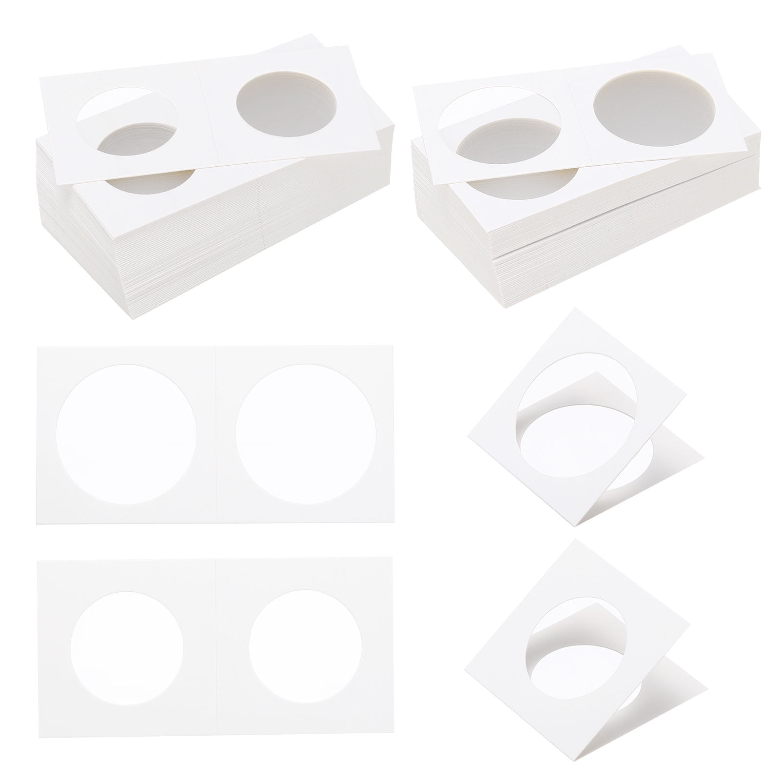 2x2 Coin Flips 100 Pack 31.5/40mm Cardboard Coin Holder Paper Coin ...
