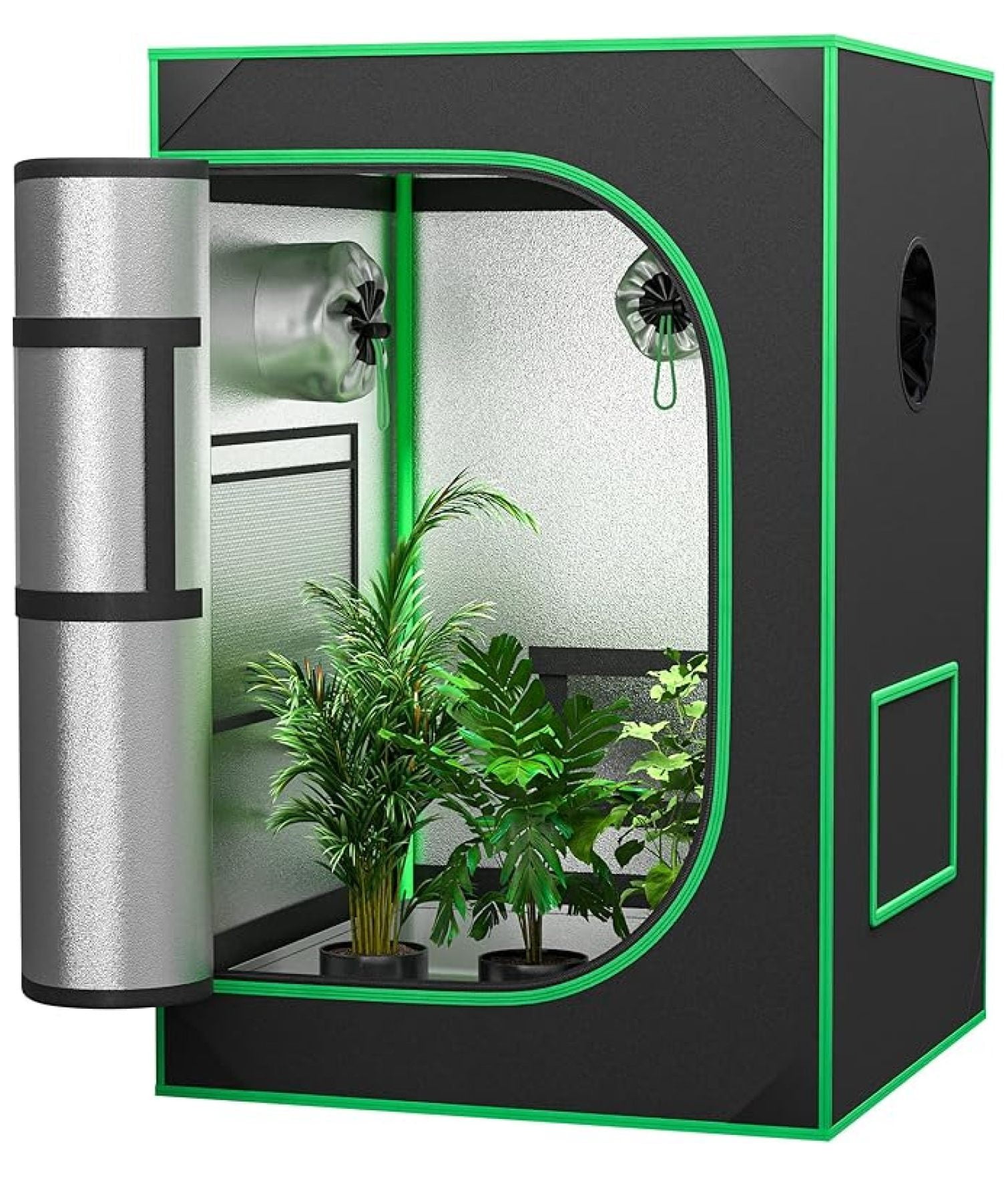 2x2 Grow Tent, 24"x24"x36" High Reflective Mylar with Observation ...