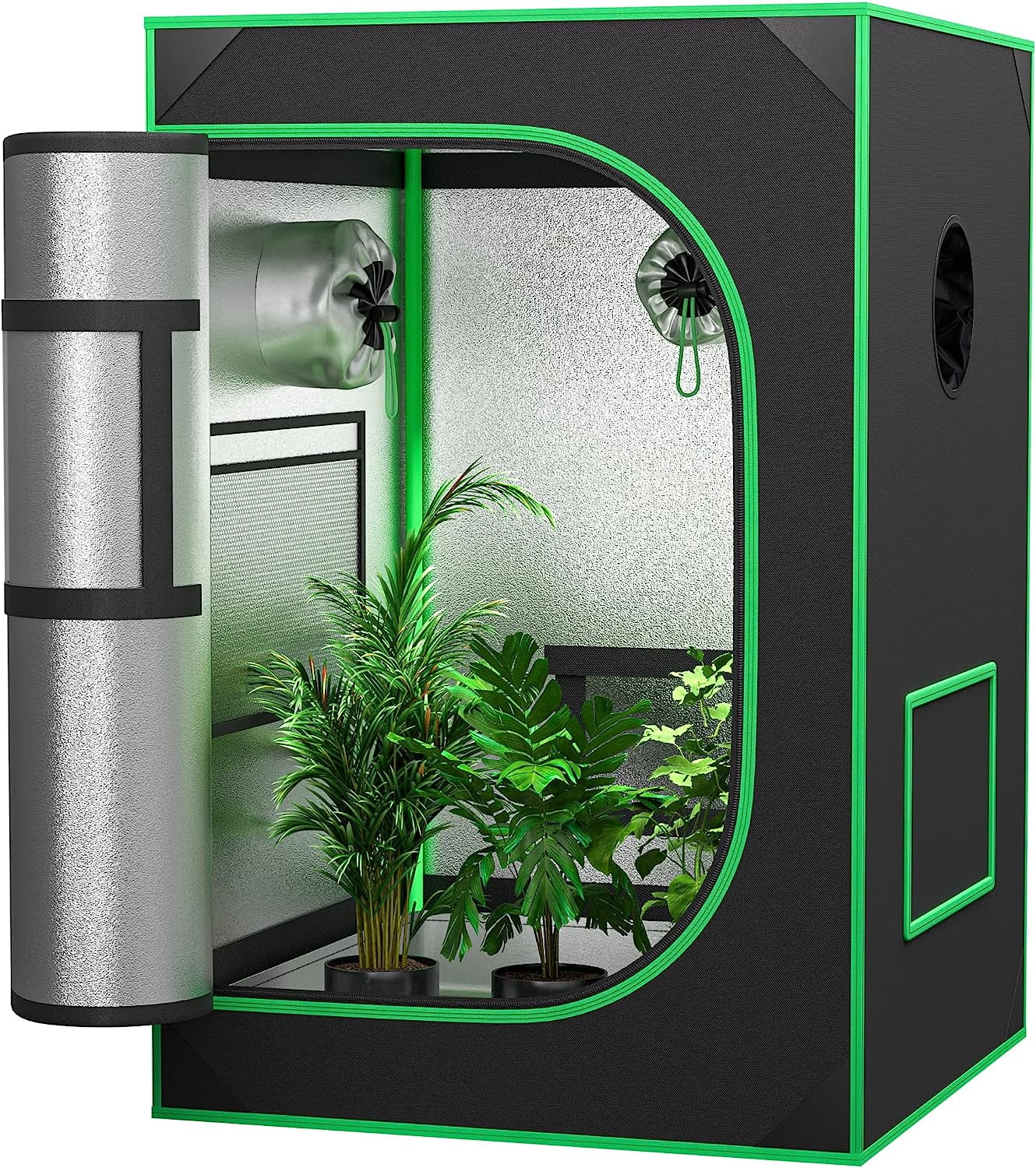 2x2 Grow Tent, 24"x24"x36" High Reflective Mylar with Observation ...
