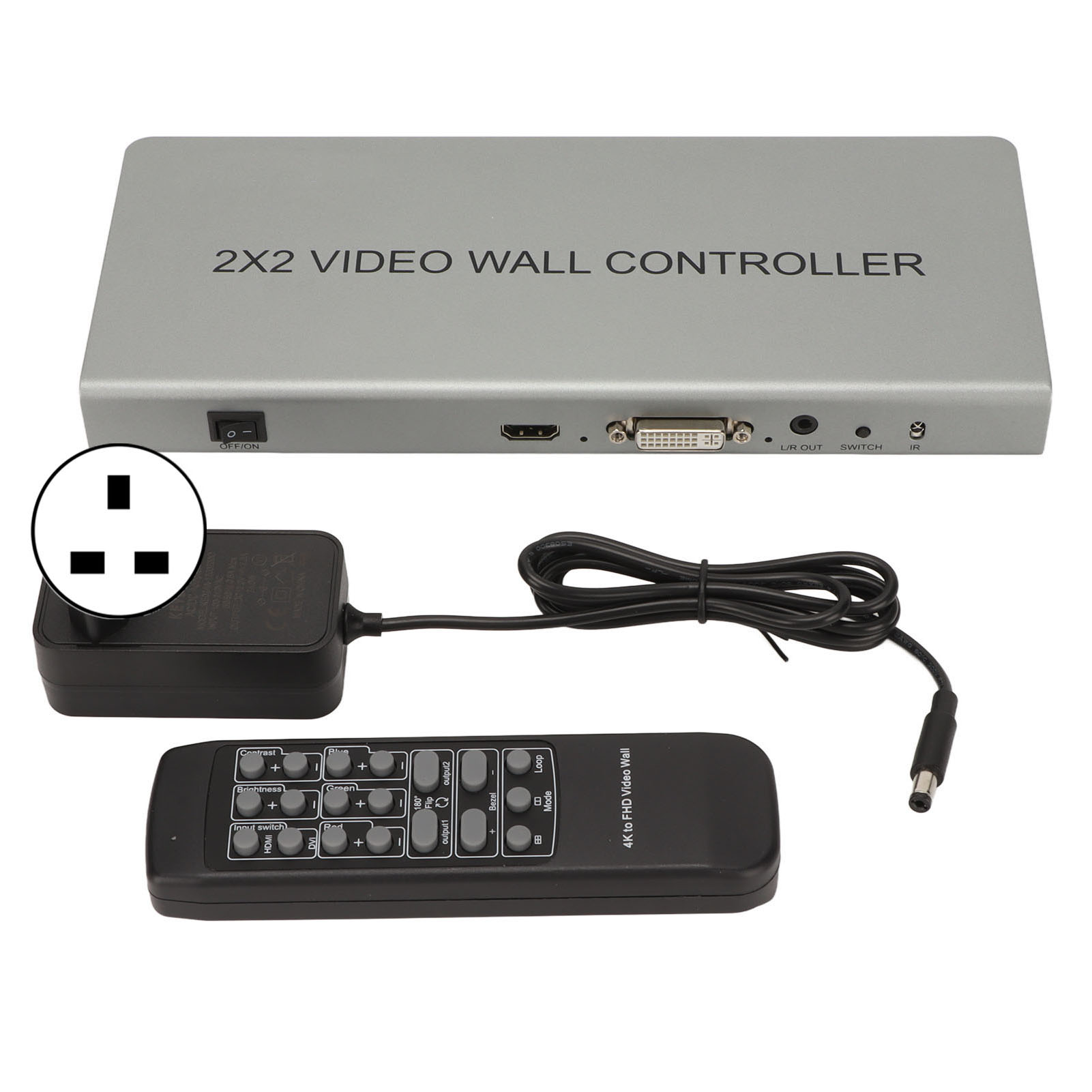 2x2 HD Multimedia Interface Video Wall Controller Aluminium Alloy 1080P ...