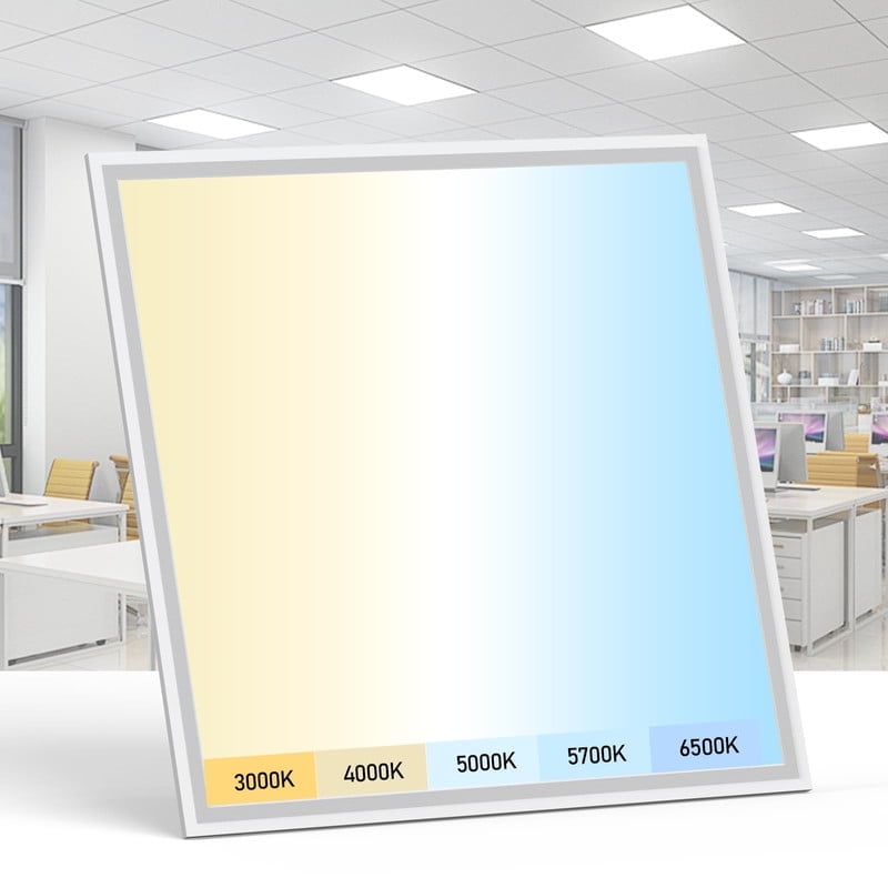 2x2 LED Flat Panel Light - Selectable 5 CCT 3000K-6500K & 5 Wattage 30 ...