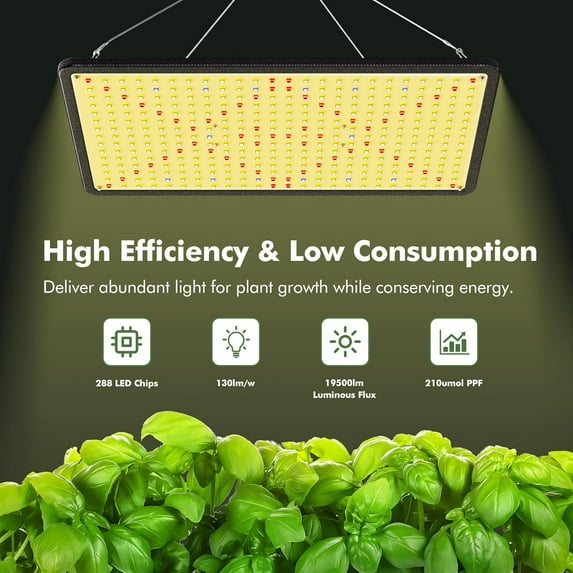 2x2 Led Grow Light Sunlight, Full Plant Light, Grow Lights for Indoor ...