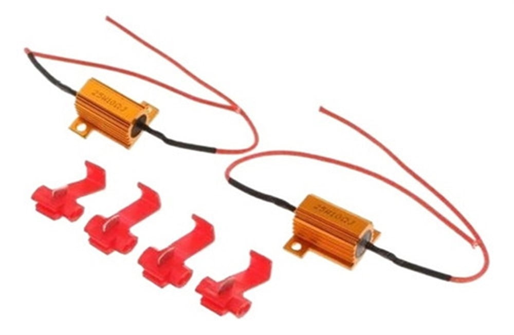 2x2 Pieces 12v 25w Load Resistor Fix Signal - Walmart.com