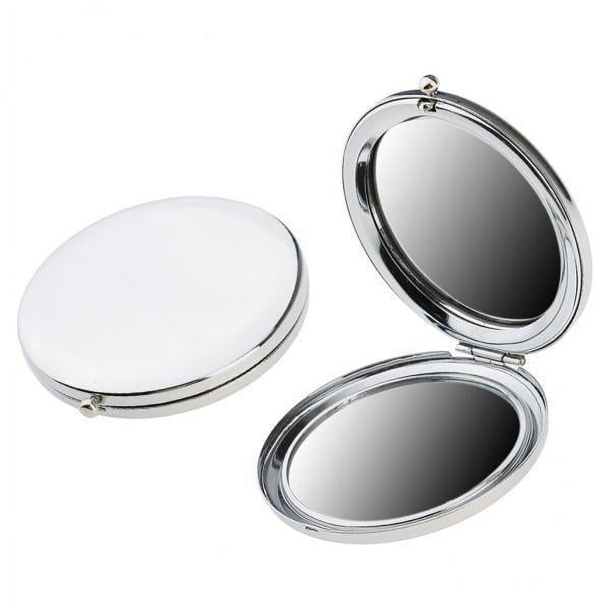 2x2 Pieces Mini Round Collapsible Cosmetic Compact Double Makeup Mirror ...