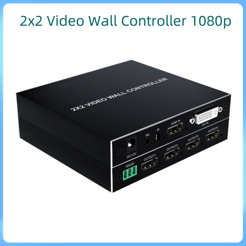 2x2 Video Wall Controller 1080p TV Splicing Box 1x2 1x3 1x4 2x1 3x1 4x1 ...