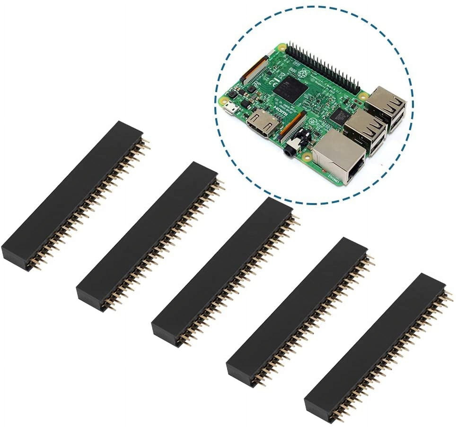 2x20 Pins 2.54m Female Dual Row Short Pin Headers Connector PCB Board ...