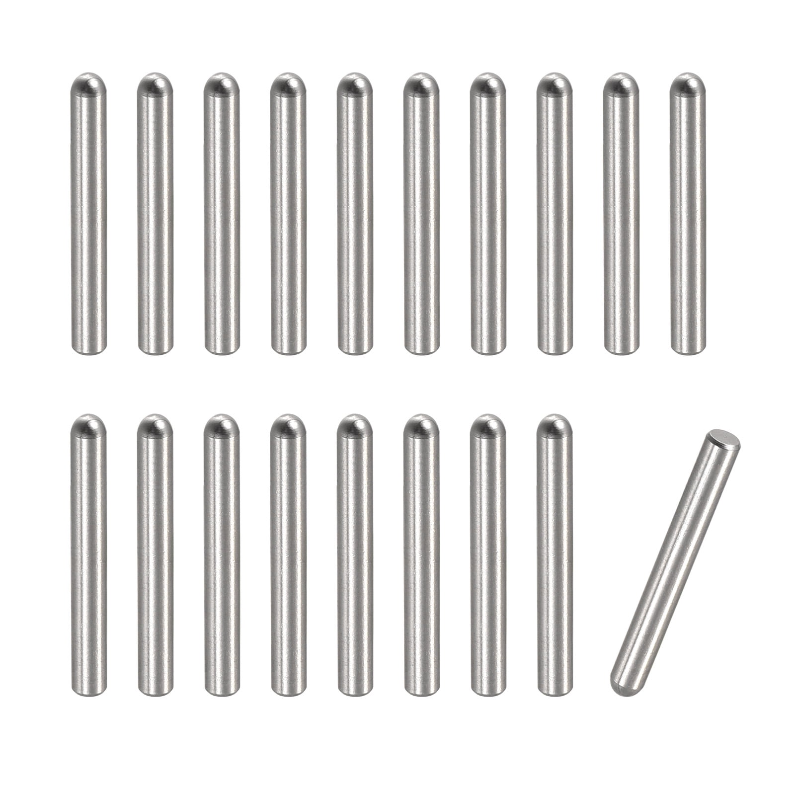 2x20mm Dowel Pins, 50 Pack Round Head Flat Chamfered End Dowel Pin ...