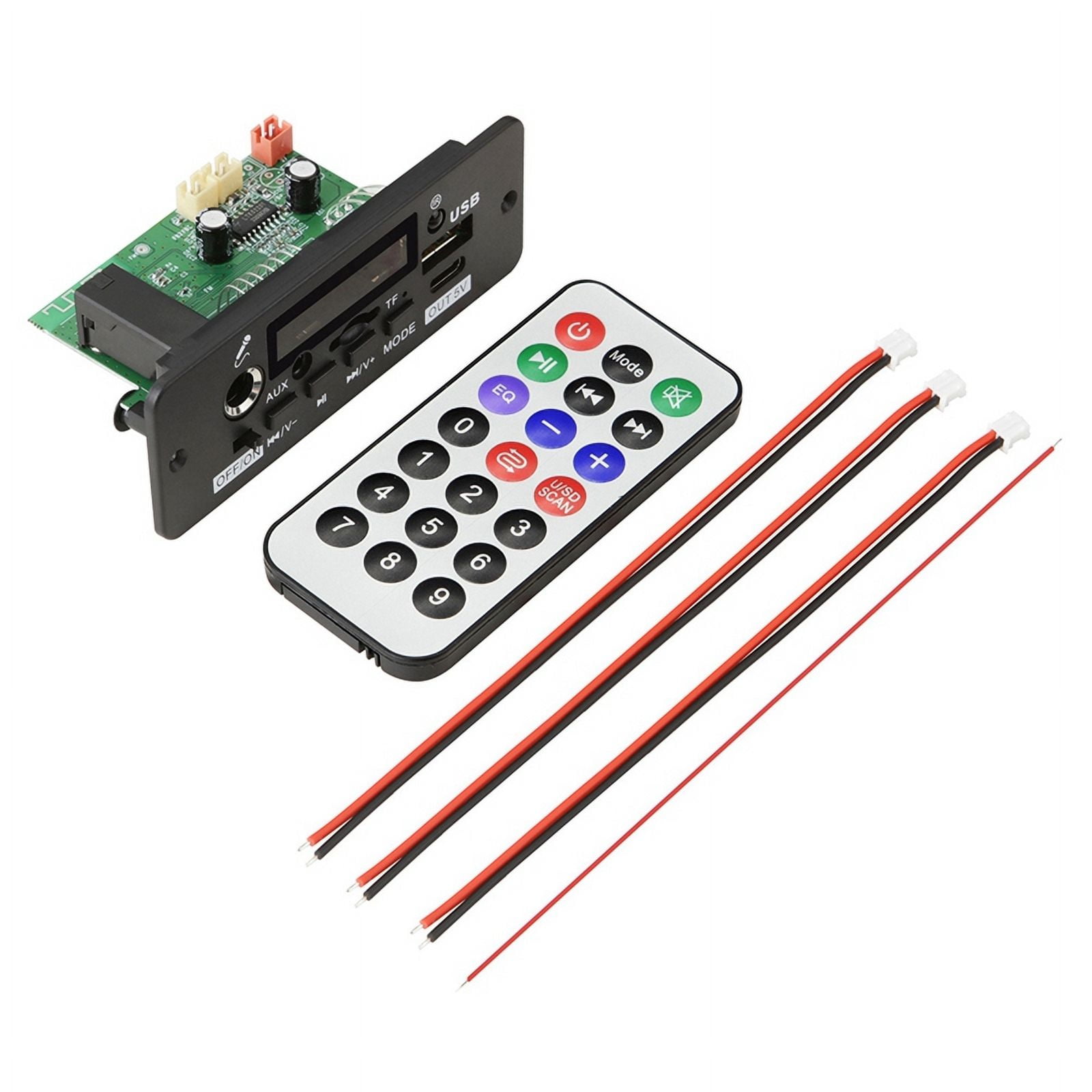 2x25W Audio Amplifier Player 12V MP3 Decoder Board Calling Recording ...