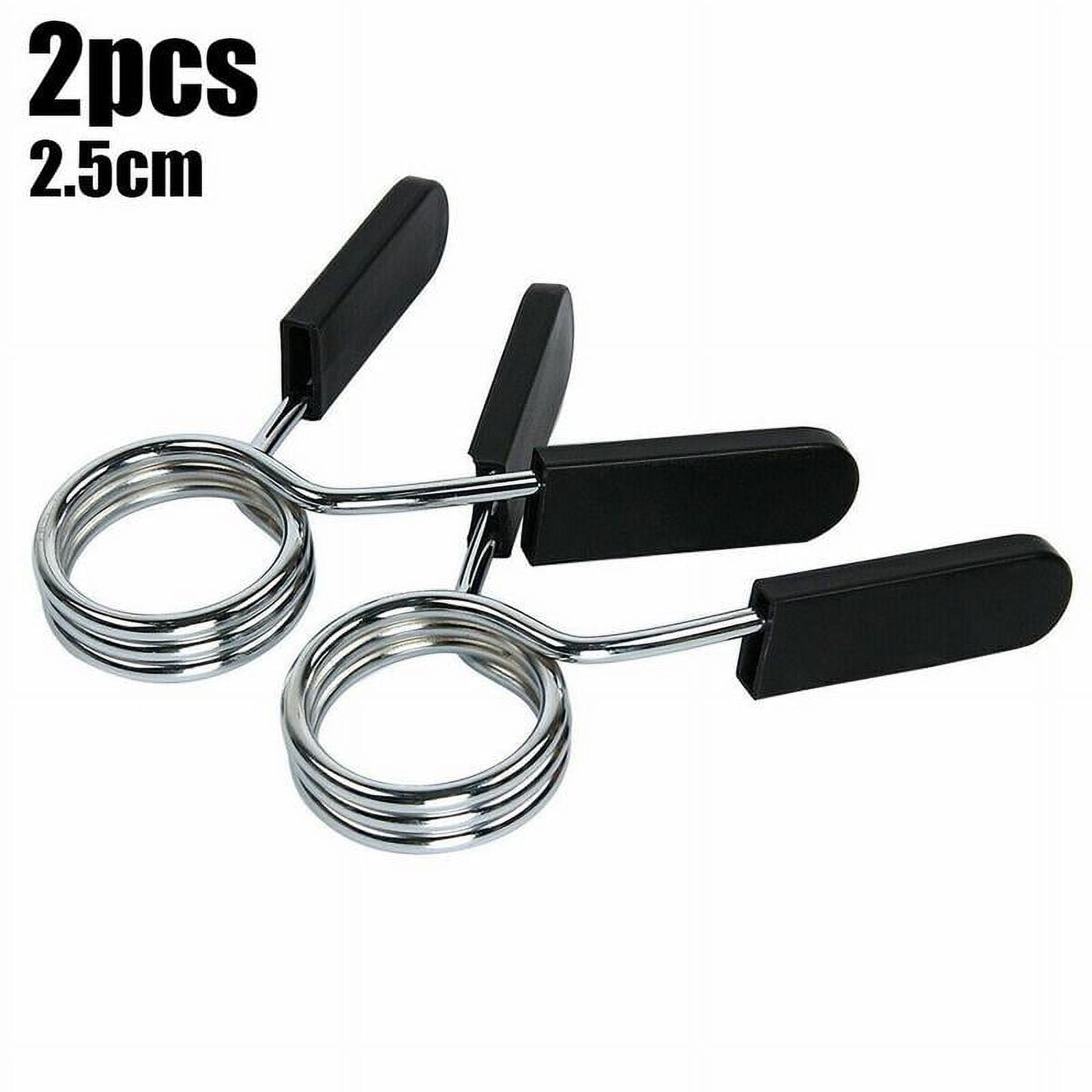 2x25mm Barbell Dumbbell Spring Collar Clips Weight Fitness Lifting ...