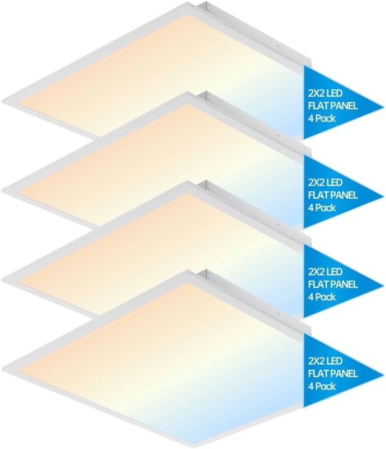 2x2FT LED Panel Light, 5 Wattages Selectable 20/25/30/35/40W, 5 Colors ...
