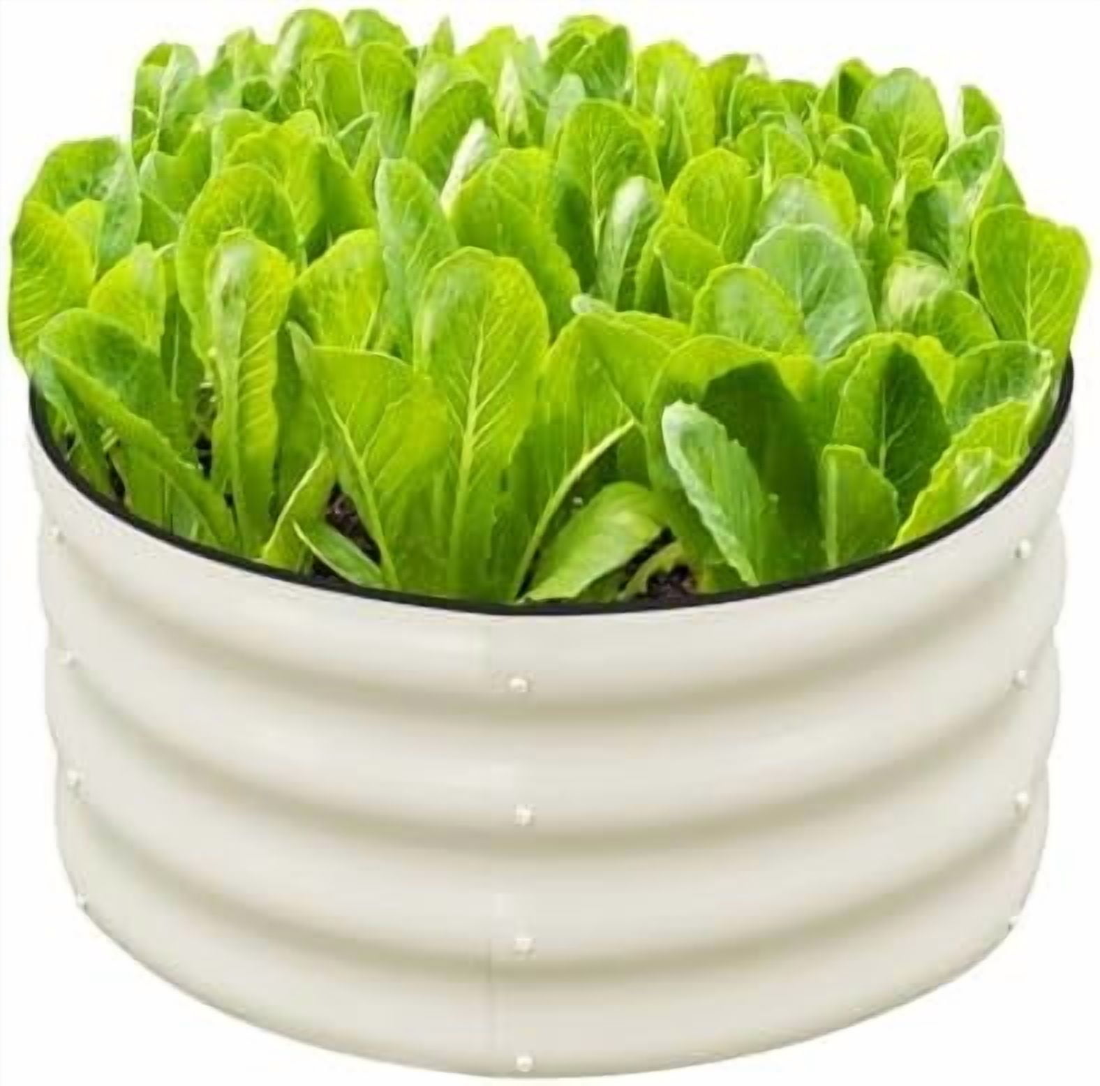 2x2x1ft Round Galvanized Raised Garden Bed Kit Outdoor, Metal Planter ...