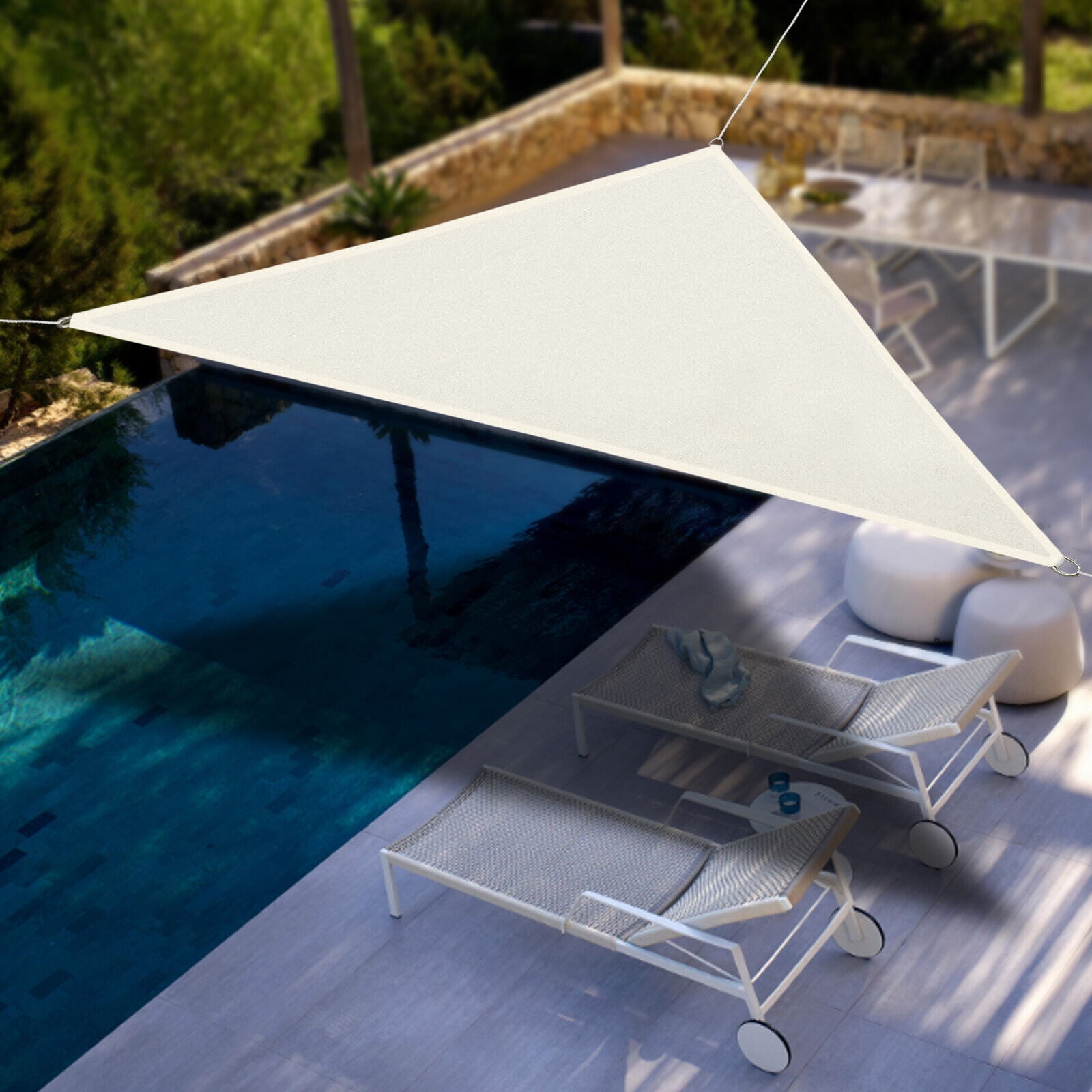 2x2x2M Sun Shade Sail Triangle Waterproof Outdoor Garden Patio Party ...