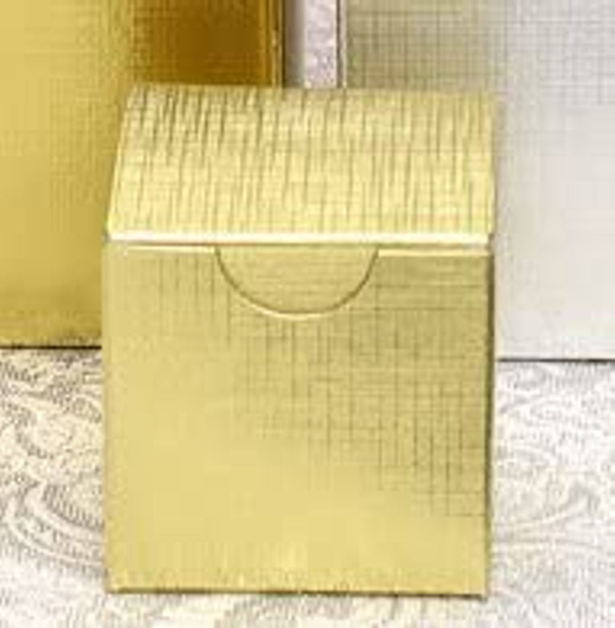 2x2x2in. Gold Linen Foil Square Boxes - Pack of 10 (417598) - Walmart.com