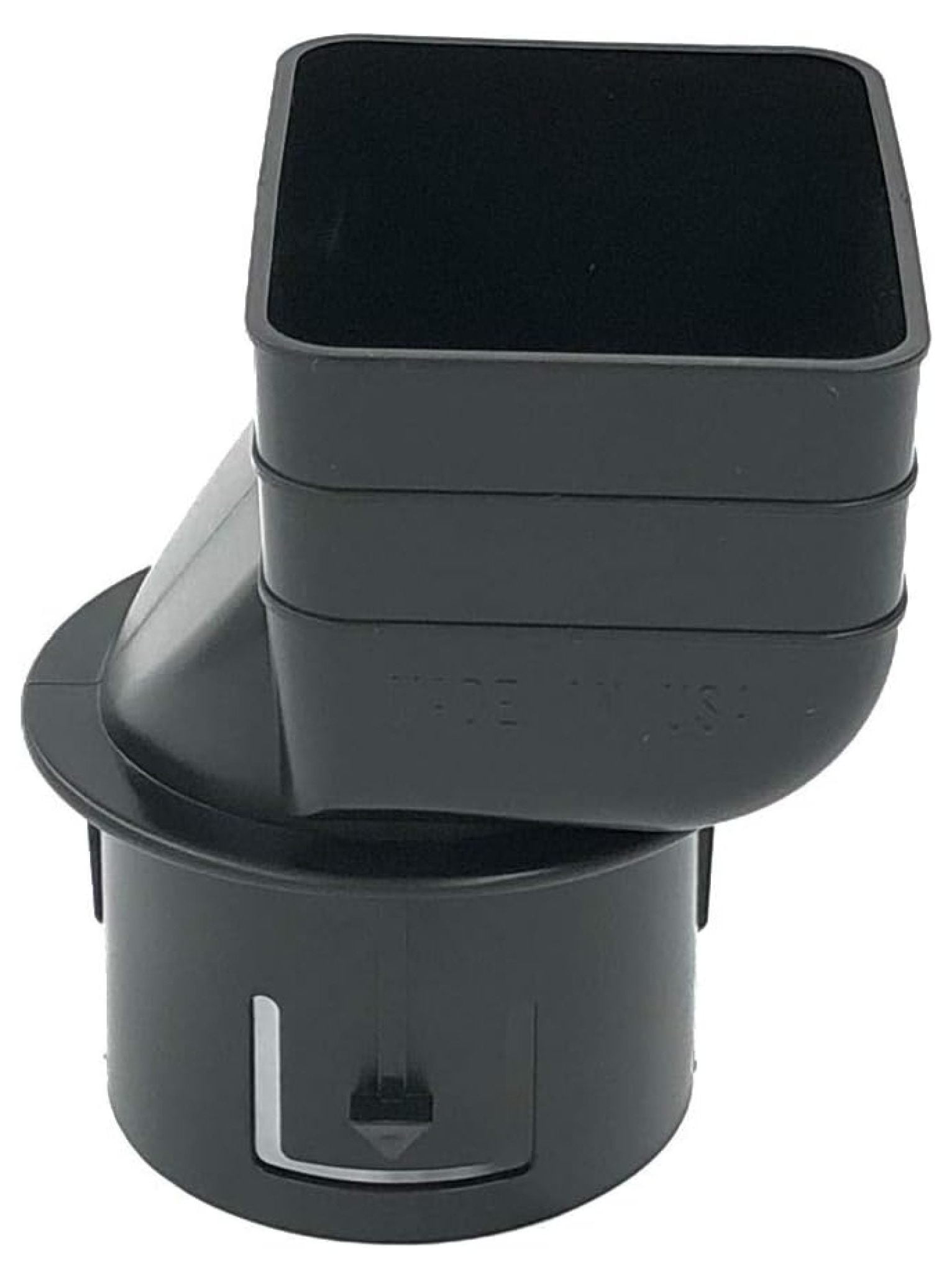 2x3-3 (Black) Plastic Universal Downspout to Drain Pipe Tile Adapter ...