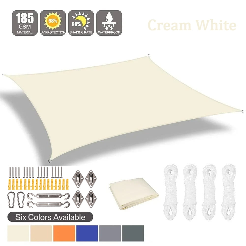 2x3/3x4/4x5/5x6M Sun Shade Sail Waterproof Outdoor Square Rectangle ...
