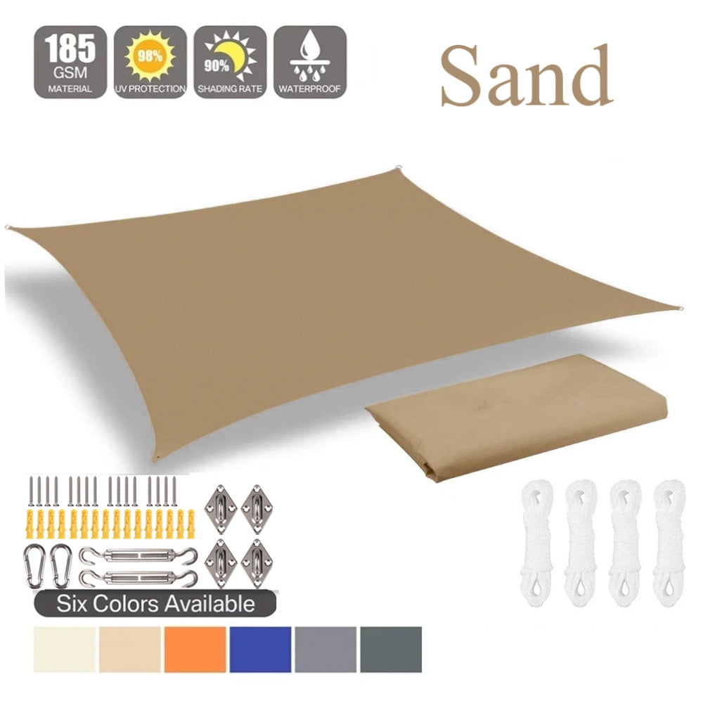 2x3/3x4/4x5/5x6M Sun Shade Sail Waterproof Outdoor Square Rectangle ...