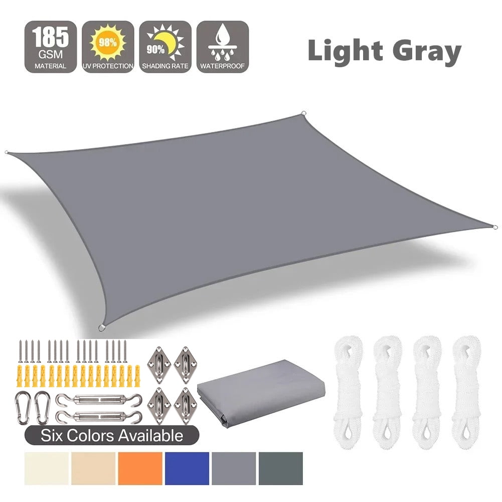 2x3/3x4/4x5/5x6M Sun Shade Sail Waterproof Outdoor Square Rectangle ...