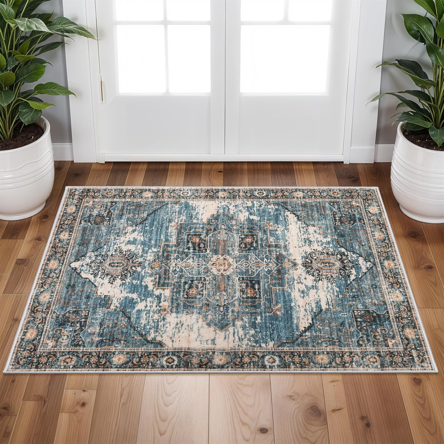 2x3 Area Rugs Indoor - Large Boho Rugs for Living Room Stain Resistant ...