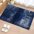 2x3 Door Mat Rug, Navy Blue Non-Skid Rubber Backing Large Rectangle ...
