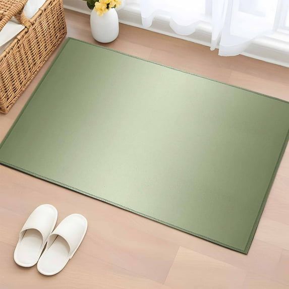 2x3 Door Mat Rug, Sage Green Ombre Non-Skid Rubber Backing Large ...