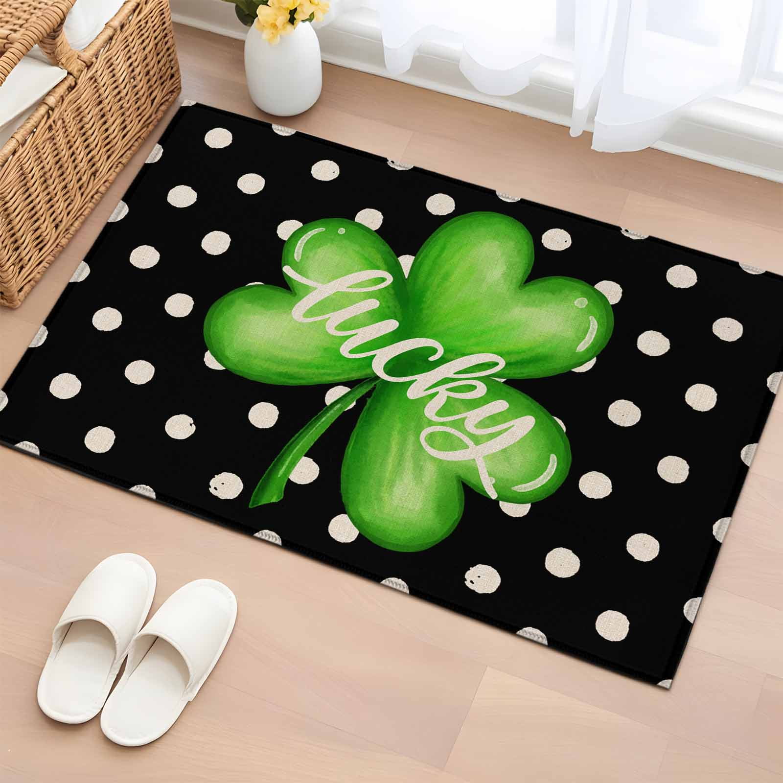 2x3 Door Mat Rug, St. Patrick's Day Non-Skid Rubber Backing Large ...