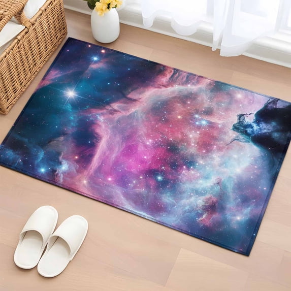 2x3 Door Mat Rug, Star Sky Non-Skid Rubber Backing Large Rectangle Rugs ...